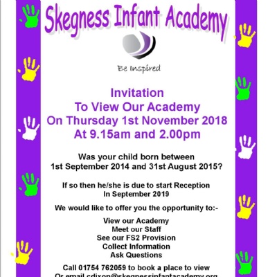 Skegness Infant Academy - Open Day for Reception 2019